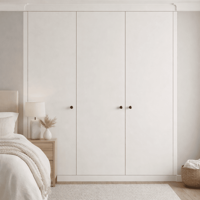 3 Door Modern Slab Front Frame Fitted Wardrobe - Widths Available ...